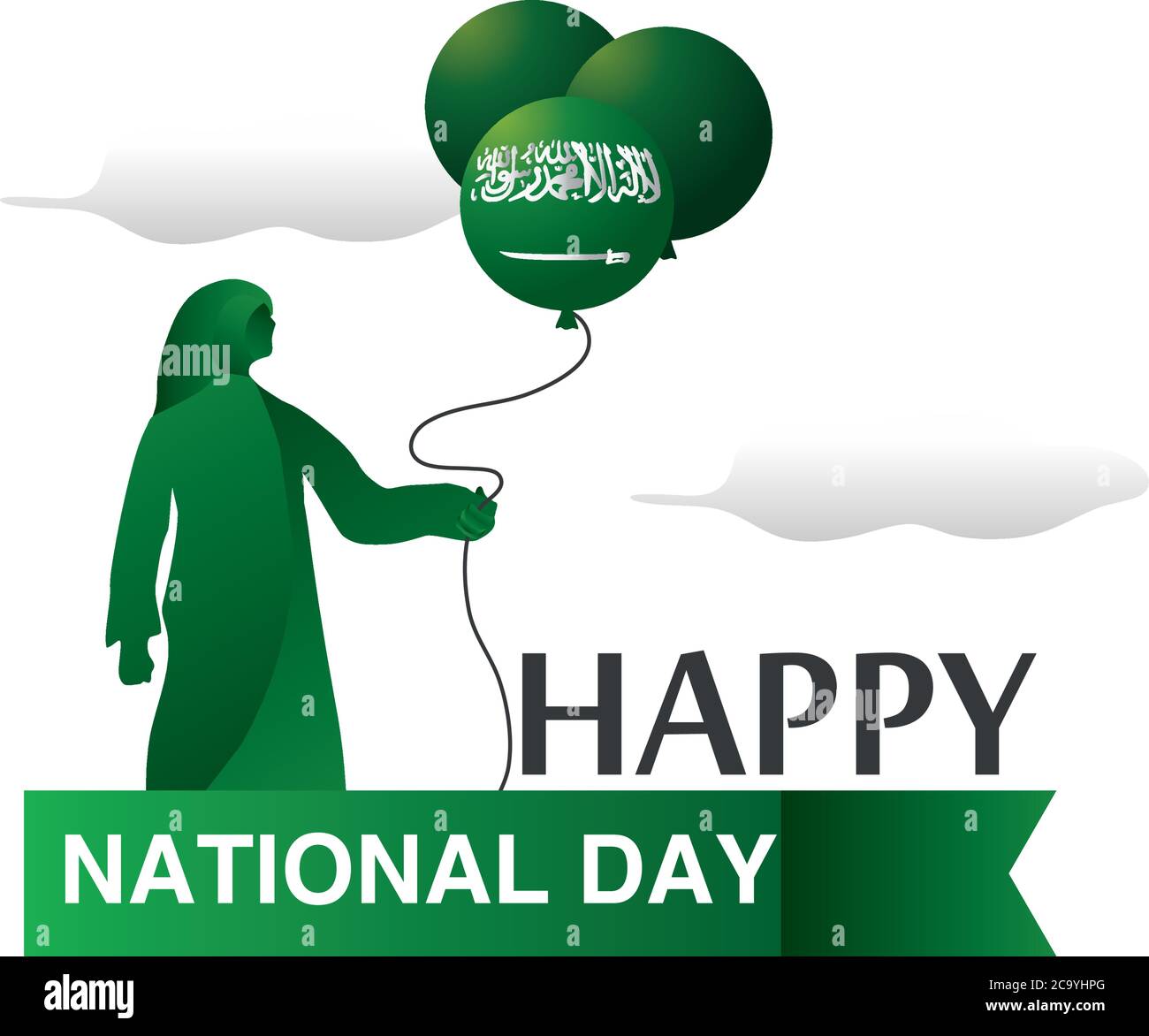 happy national day, Kingdom of Saudi Arabia vector illustration design ...