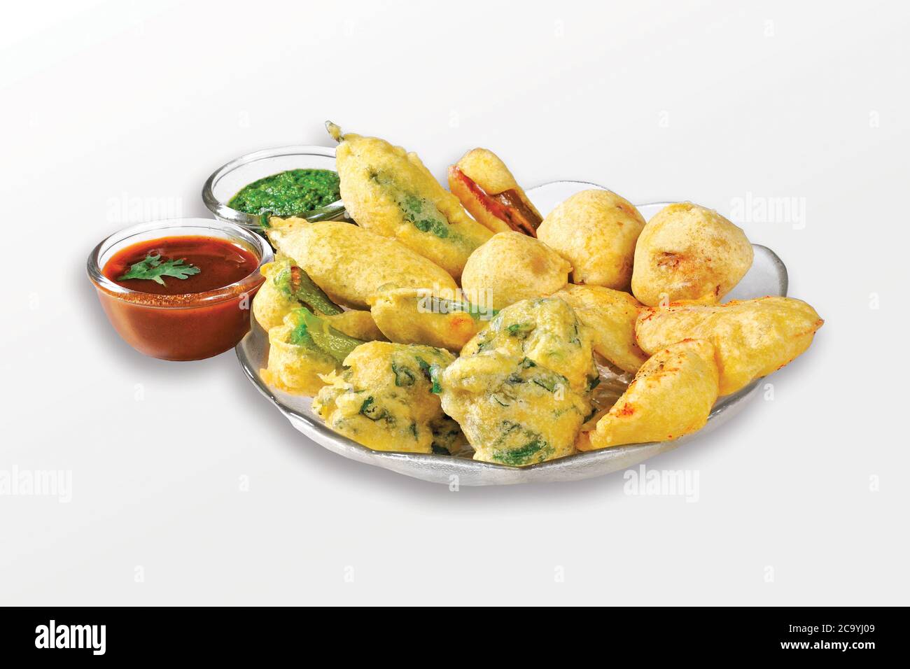 Methi Gota (fenugreek) Pakoda, Chili pakoda, potato pakoda (vada) or ...
