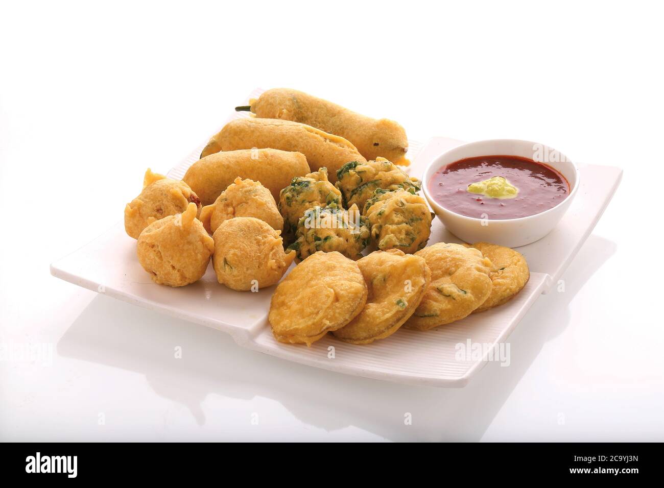 Methi Gota (fenugreek) Pakoda, Chili pakoda, potato pakoda (vada) or ...
