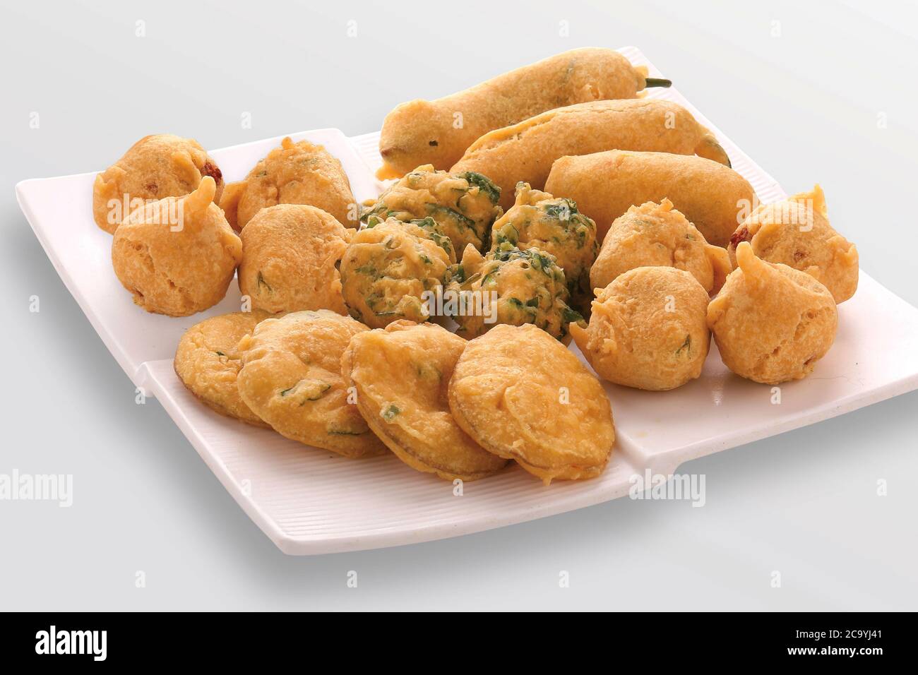 Methi Gota (fenugreek) Pakoda, Chili pakoda, potato pakoda (vada) or ...