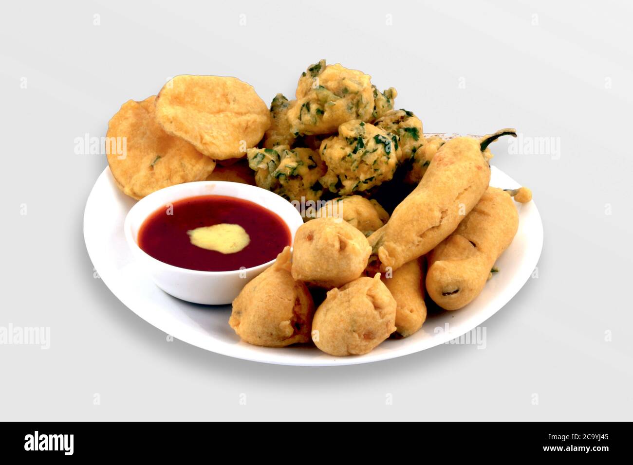 Methi Gota (fenugreek) Pakoda, Chili pakoda, potato pakoda (vada) or ...