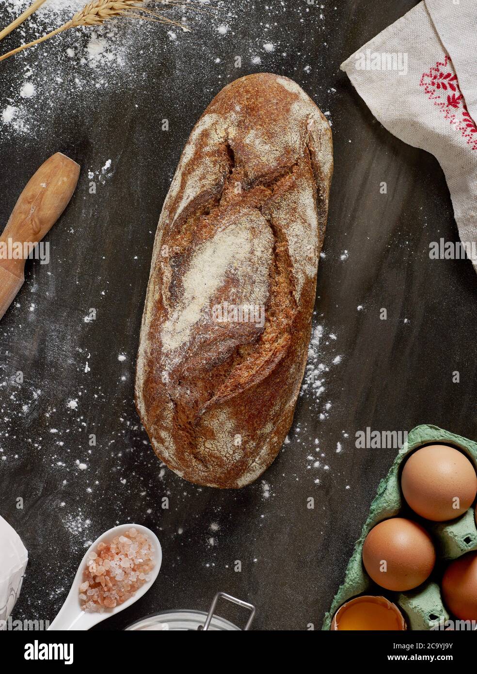 Bread and baking ingredients Stock Photo - Alamy