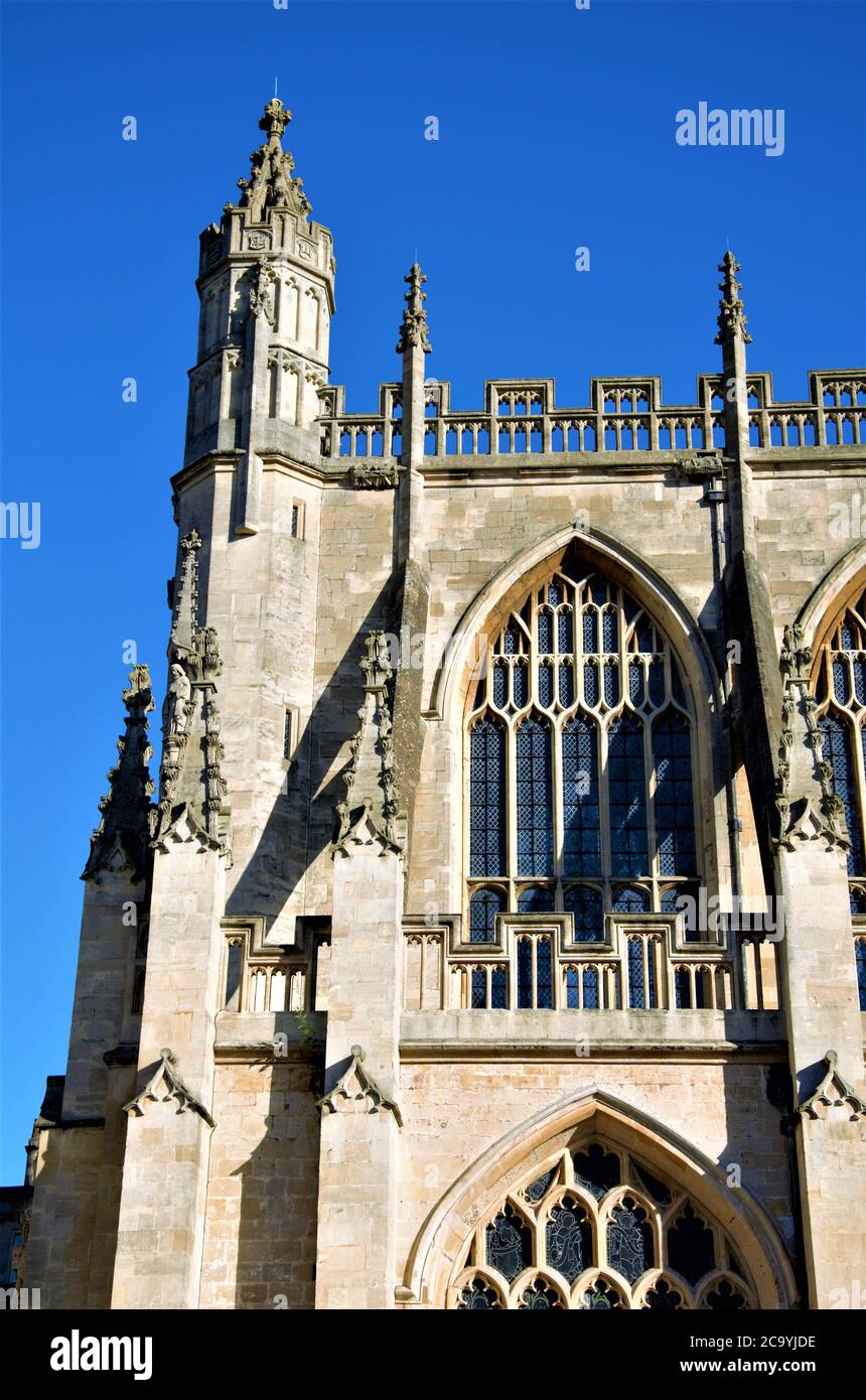 Tower of the Bath Abbey Stock Photo - Alamy