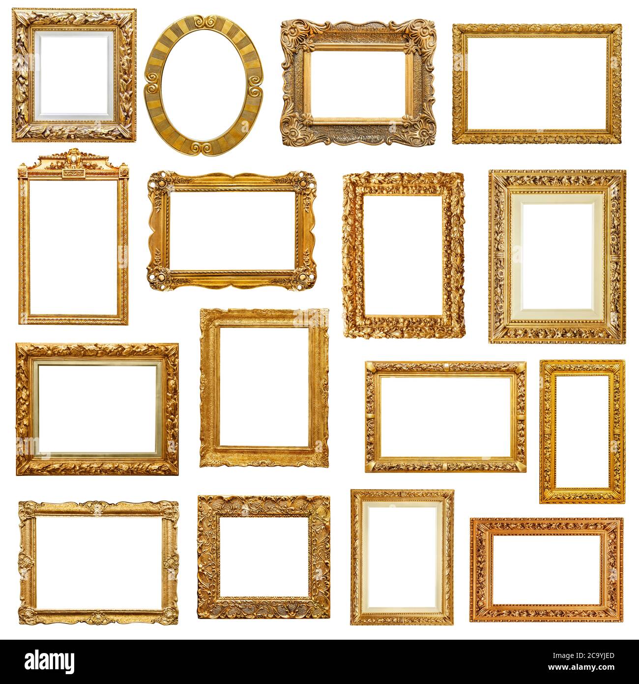 Baroque frames collection isolated Stock Photo - Alamy