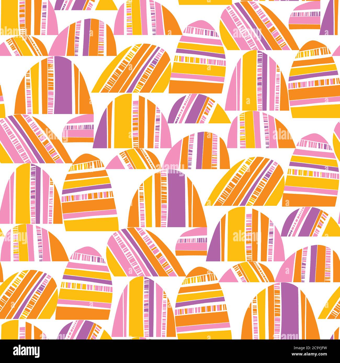 Fun cool colorful striped pink and yellow seamless pattern for ...