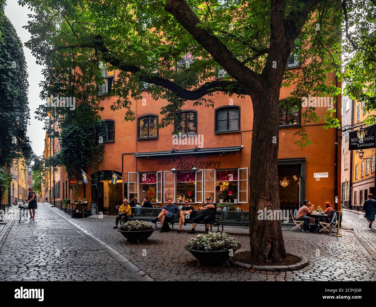 Brända Tomten sunny day, in Gamla Stan, Stockholm, Sweden Stock Photo ...