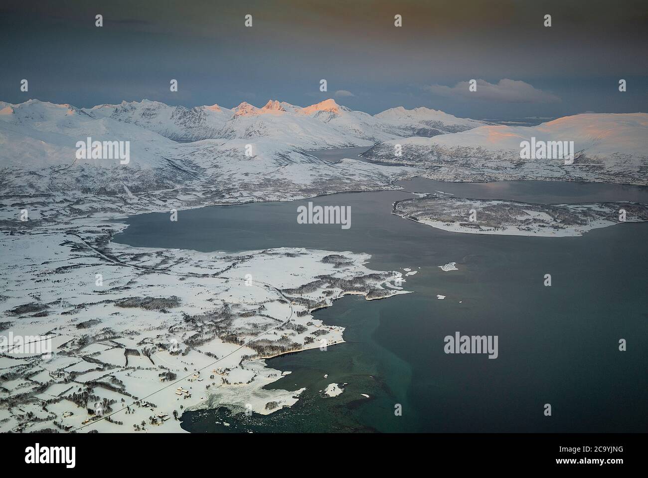 Fjord of Andenes, Andoya island, Vesteralen, Norway, Scandinavia ...