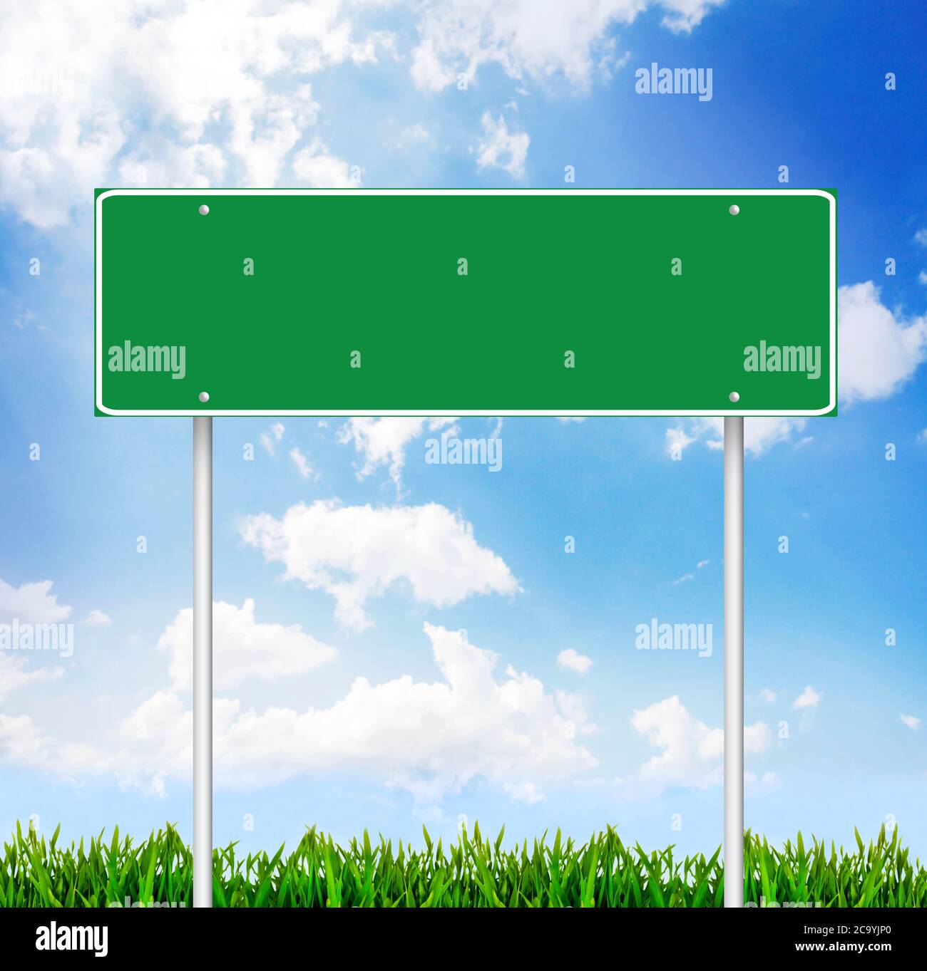 Blank road sign Stock Photo - Alamy