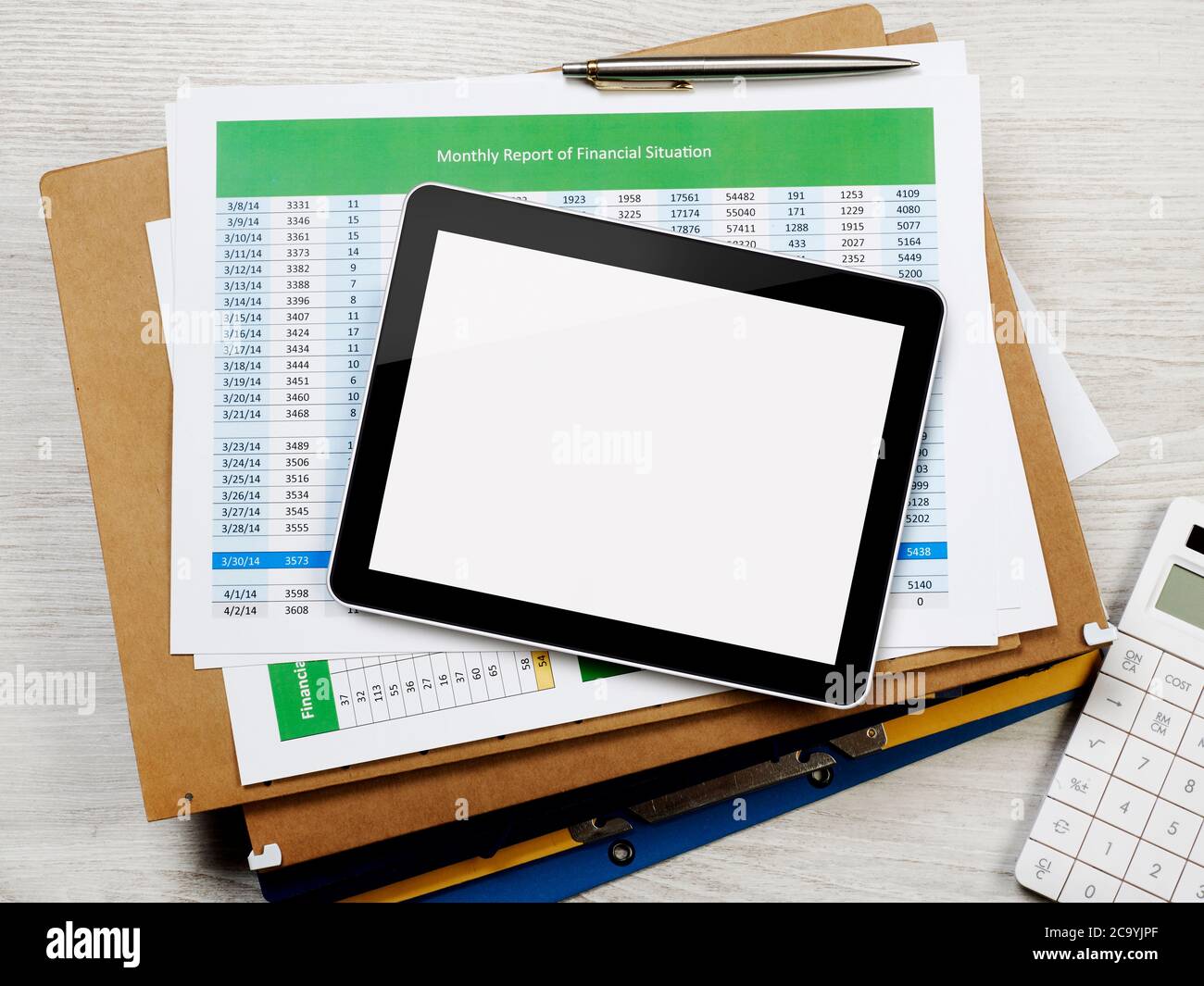Tablet pc blank papers hi-res stock photography and images - Alamy