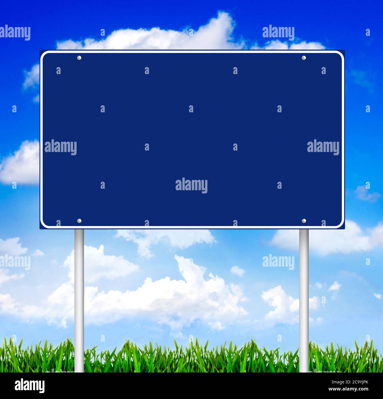 Blank road sign Stock Photo - Alamy