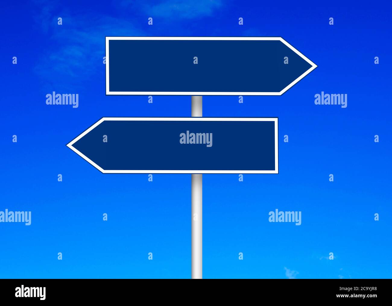 Blank pole sign Stock Photo - Alamy