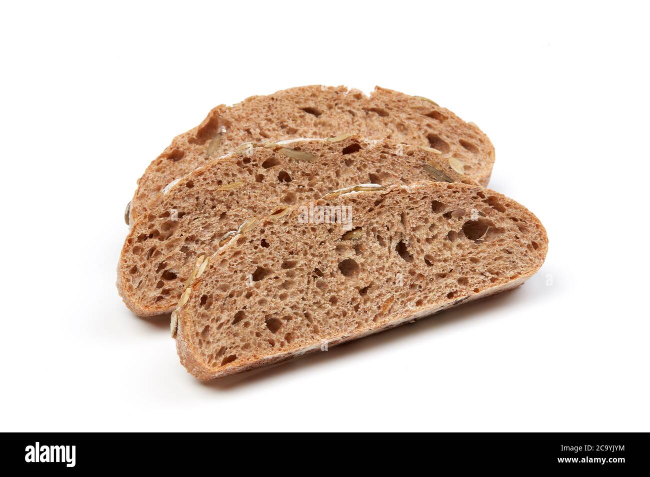 Bread slices isolated on white Stock Photo - Alamy
