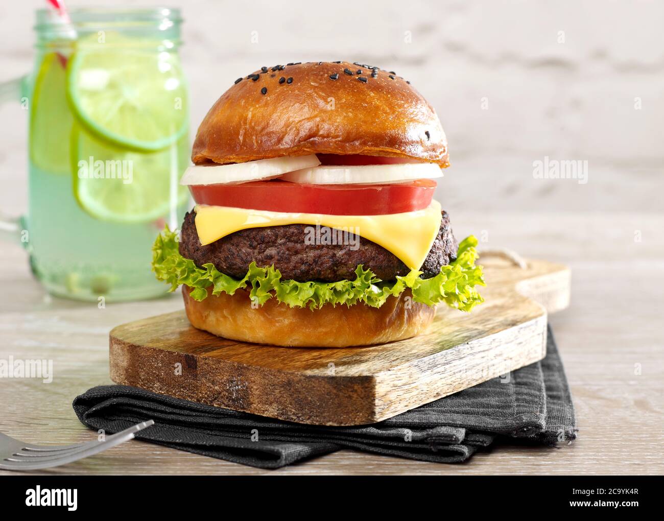 Meat cube burger hi-res stock photography and images - Alamy