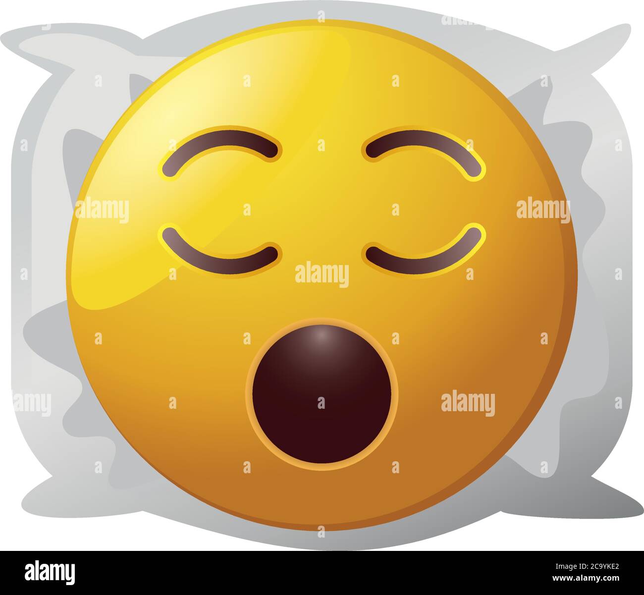 sleep emoticon on white background vector illustration design Stock ...