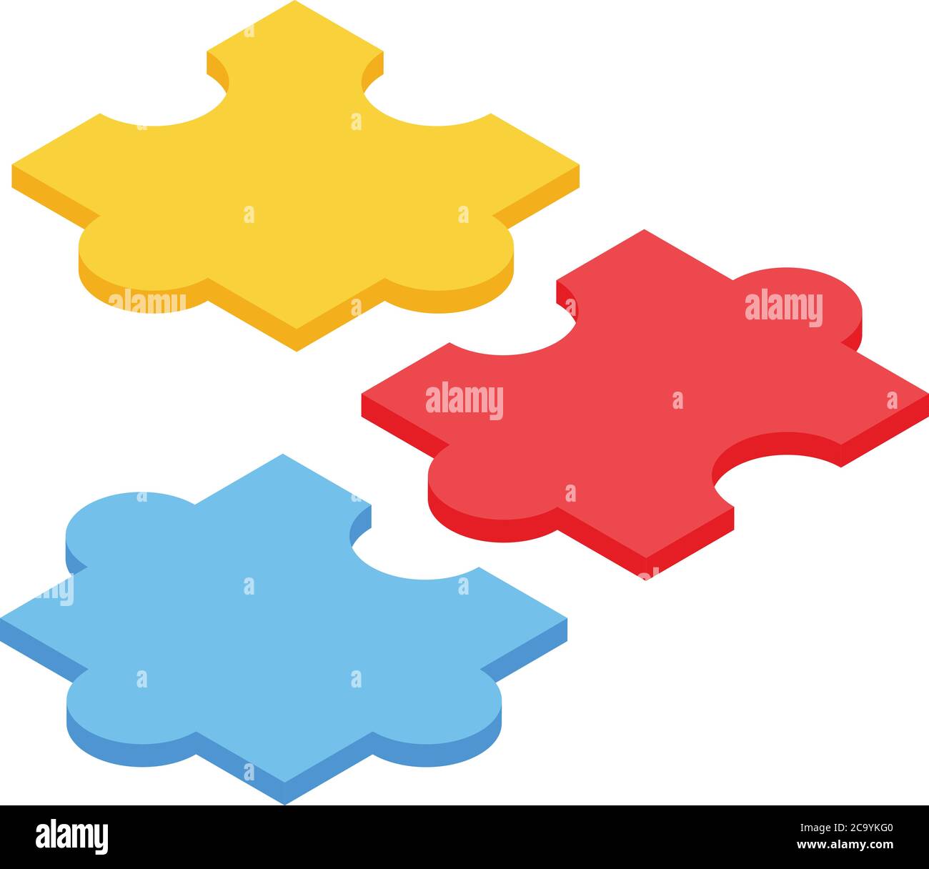 Inclusive education puzzle icon, isometric style Stock Vector Image ...