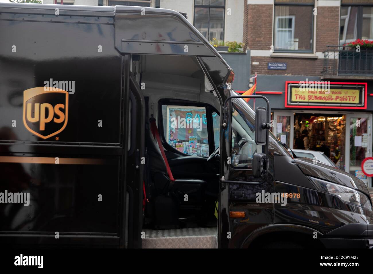 Side View Of A UPS Delivery Truck At Amsterdam The Netherlands 16-7 ...