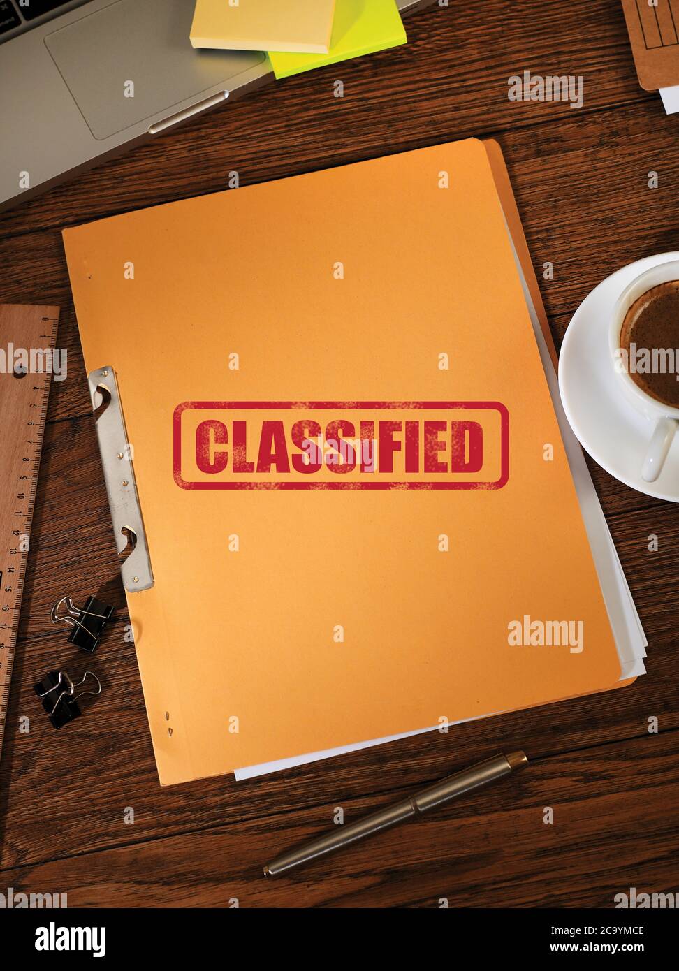 Classified manila folders Stock Photo - Alamy