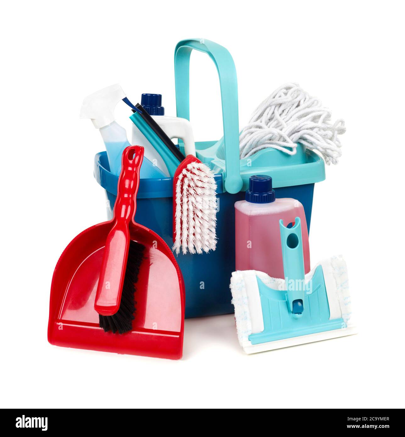 Cleaning equipment isolated Stock Photo - Alamy
