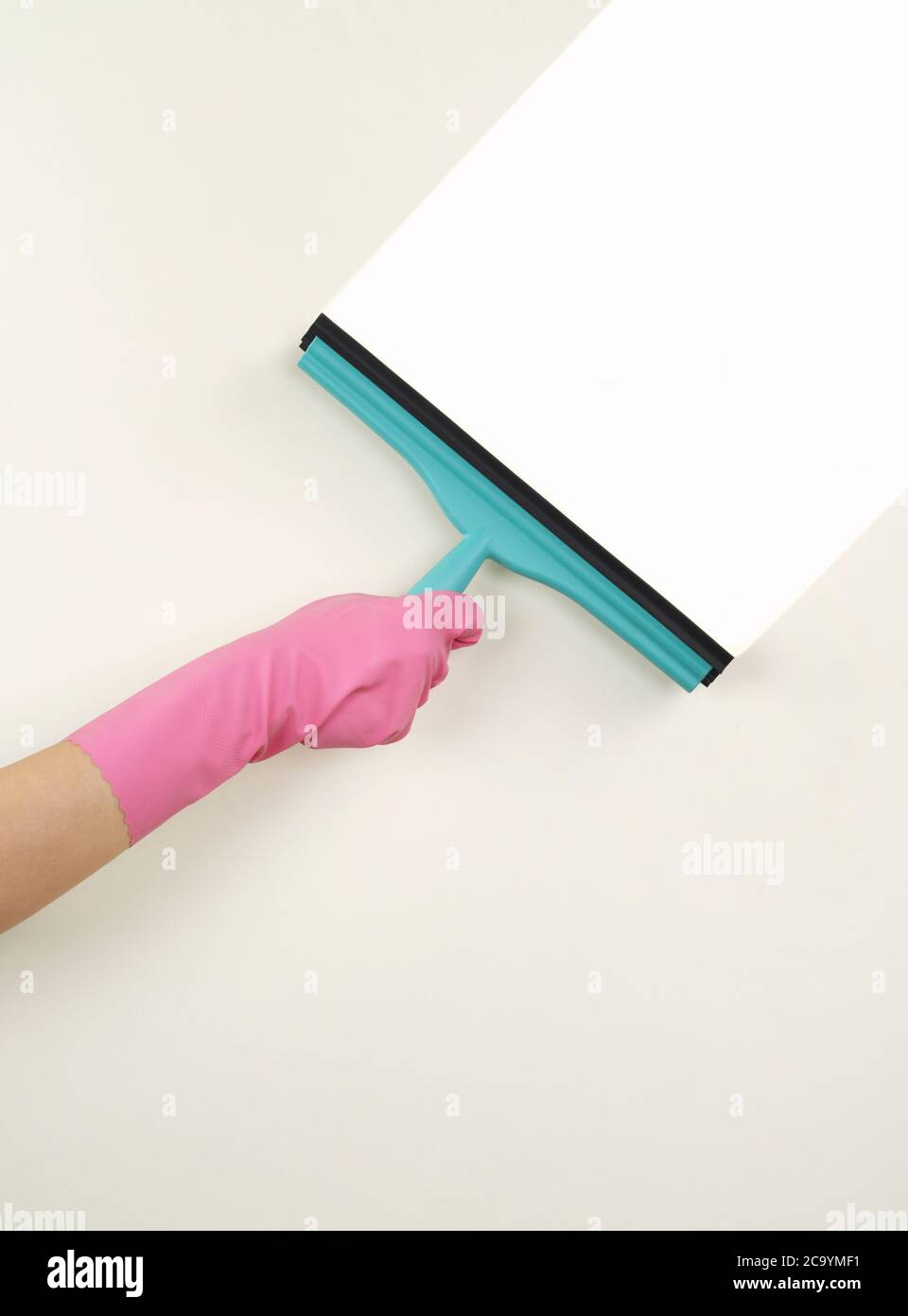 Hand with window washer Stock Photo - Alamy