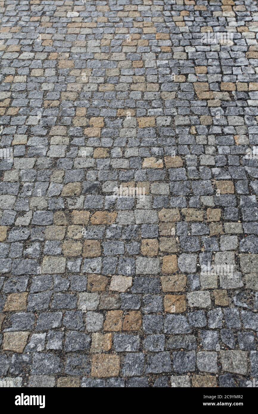 Concrete tiles path Stock Photo - Alamy