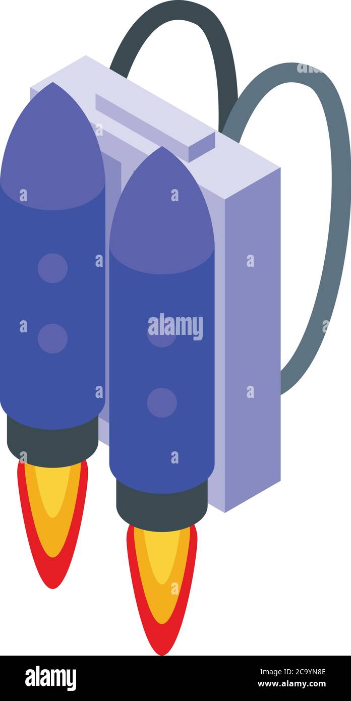 Back rockets breakthrough icon, isometric style Stock Vector Image ...