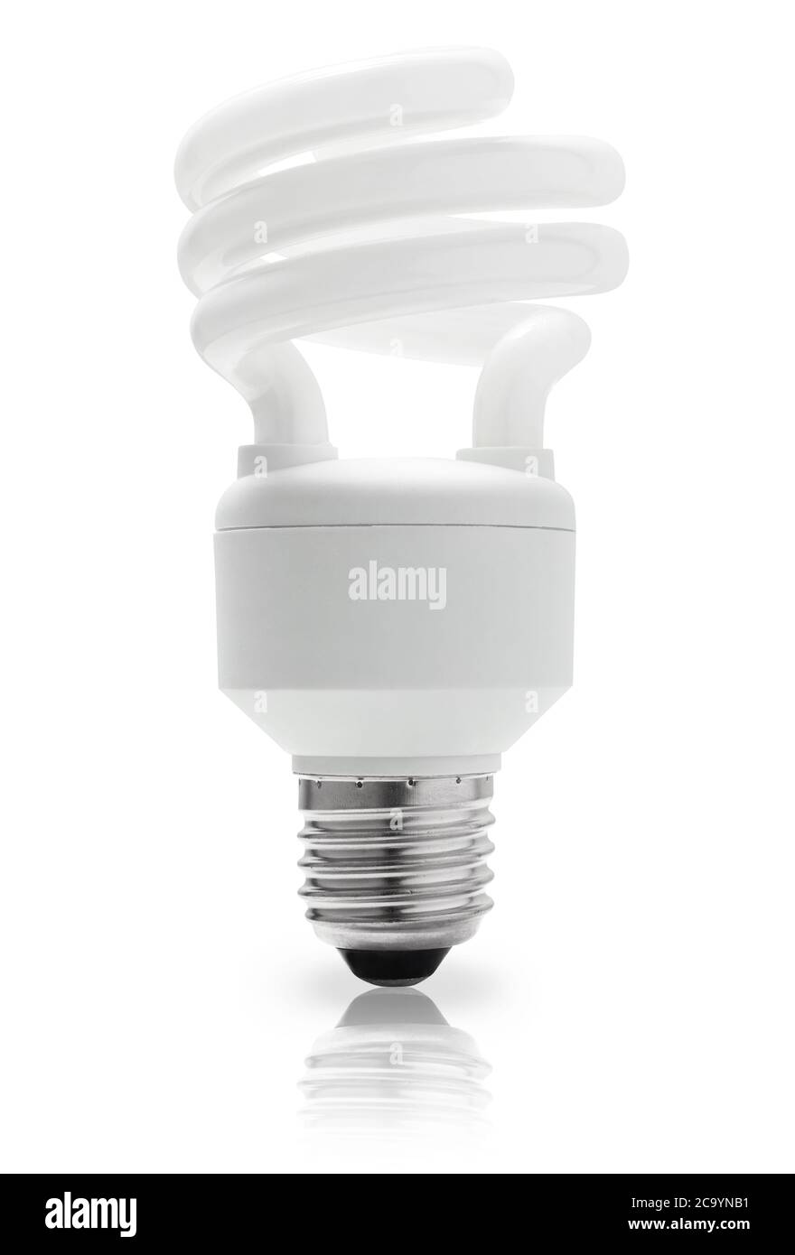 Eco-friendly light bulb isolated on white Stock Photo - Alamy