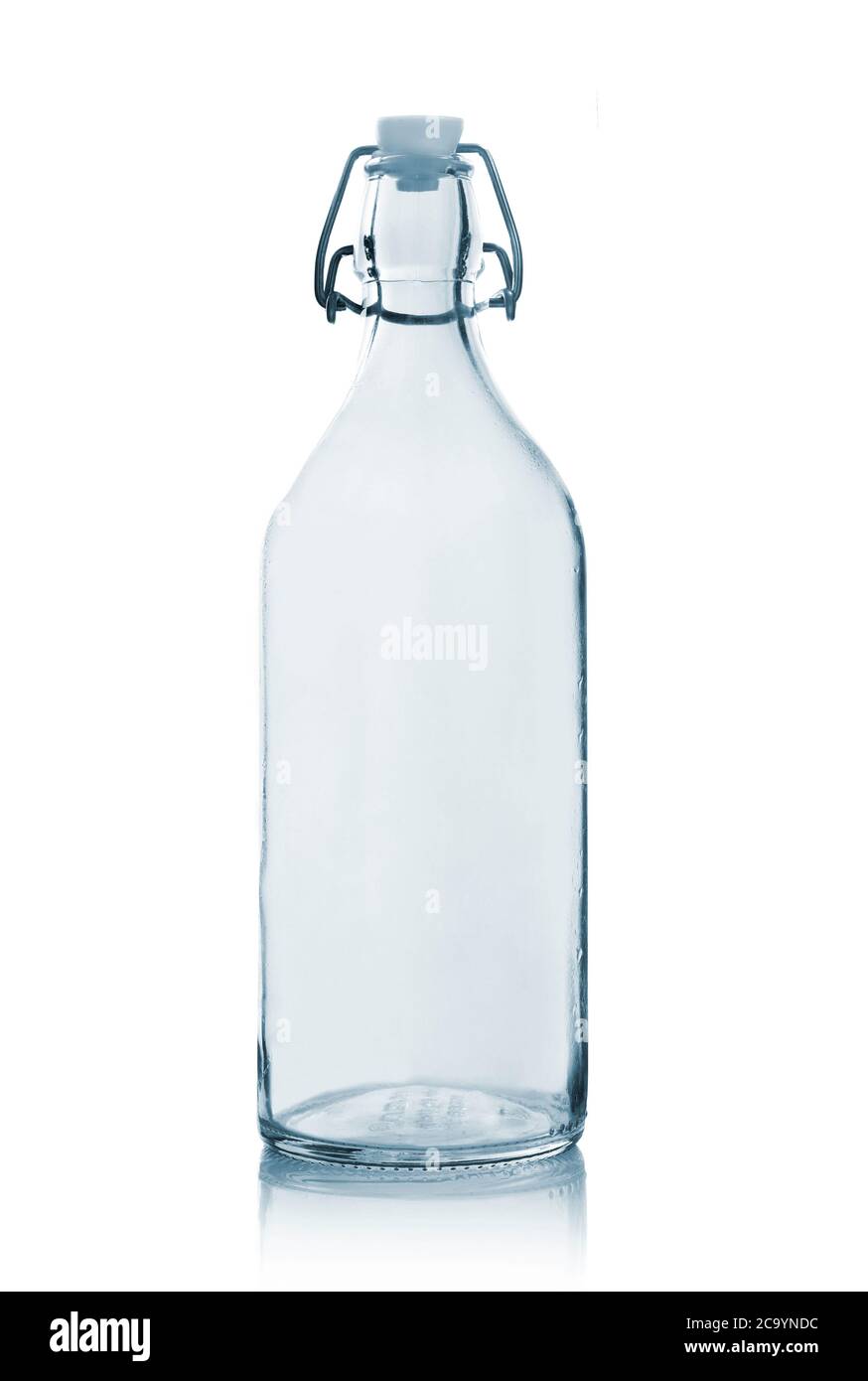 Empty bottle isolated on white Stock Photo - Alamy