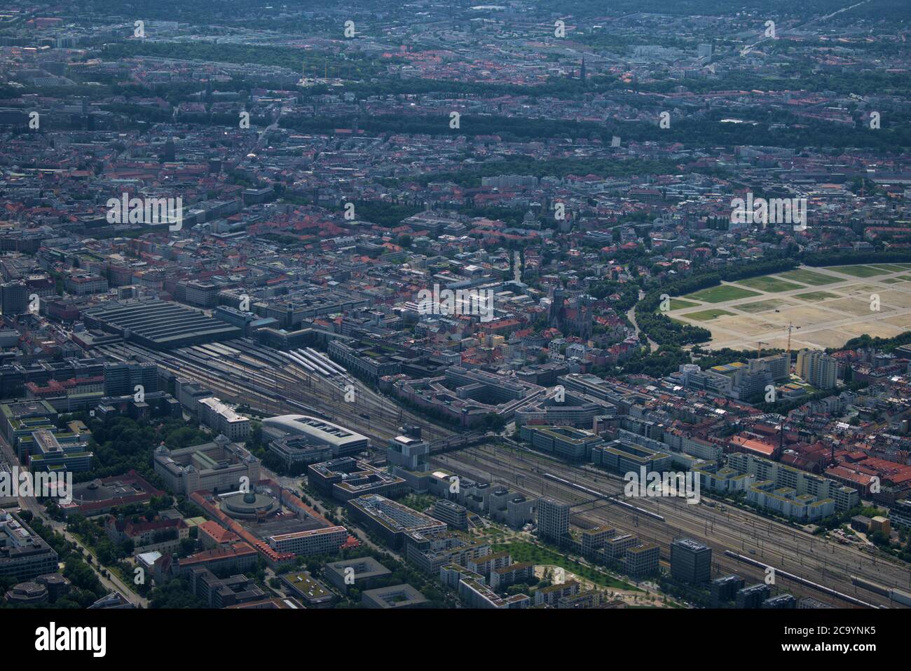 Trainstation in Munich seen from above Stock Photo - Alamy