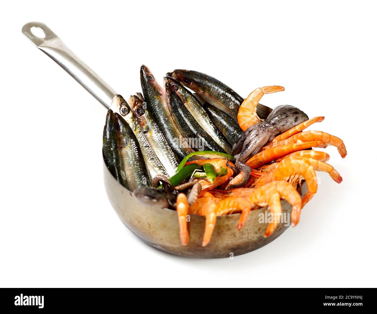 Fish pan isolated on white Stock Photo - Alamy