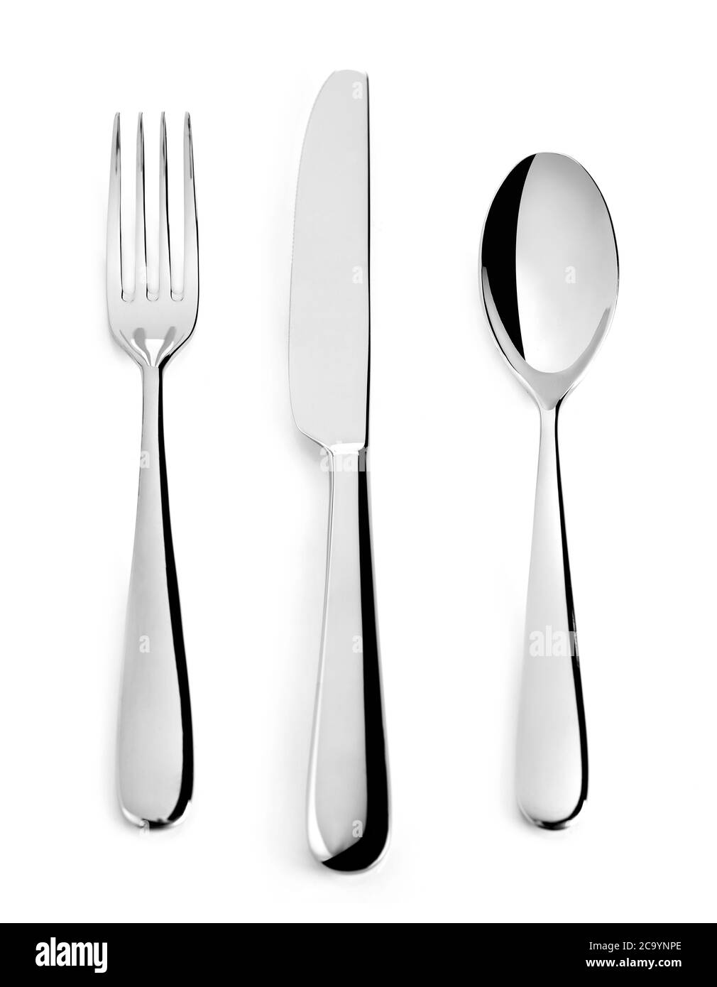 Silverware isolated on white Stock Photo - Alamy