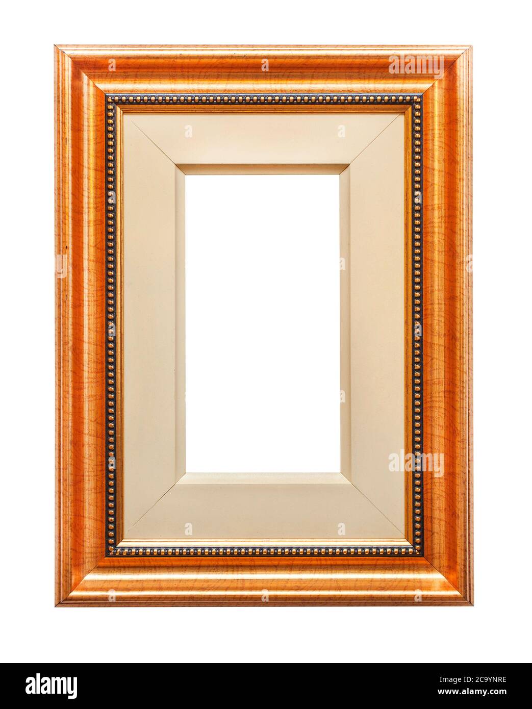 Golden picture frame isolated Stock Photo - Alamy