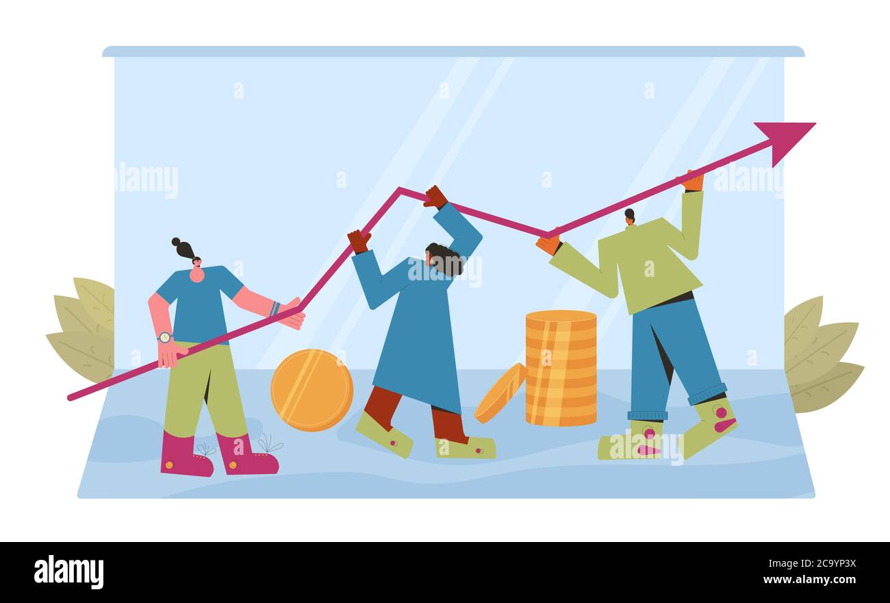 Income concept. Young man and women with money. Three teenagers ...