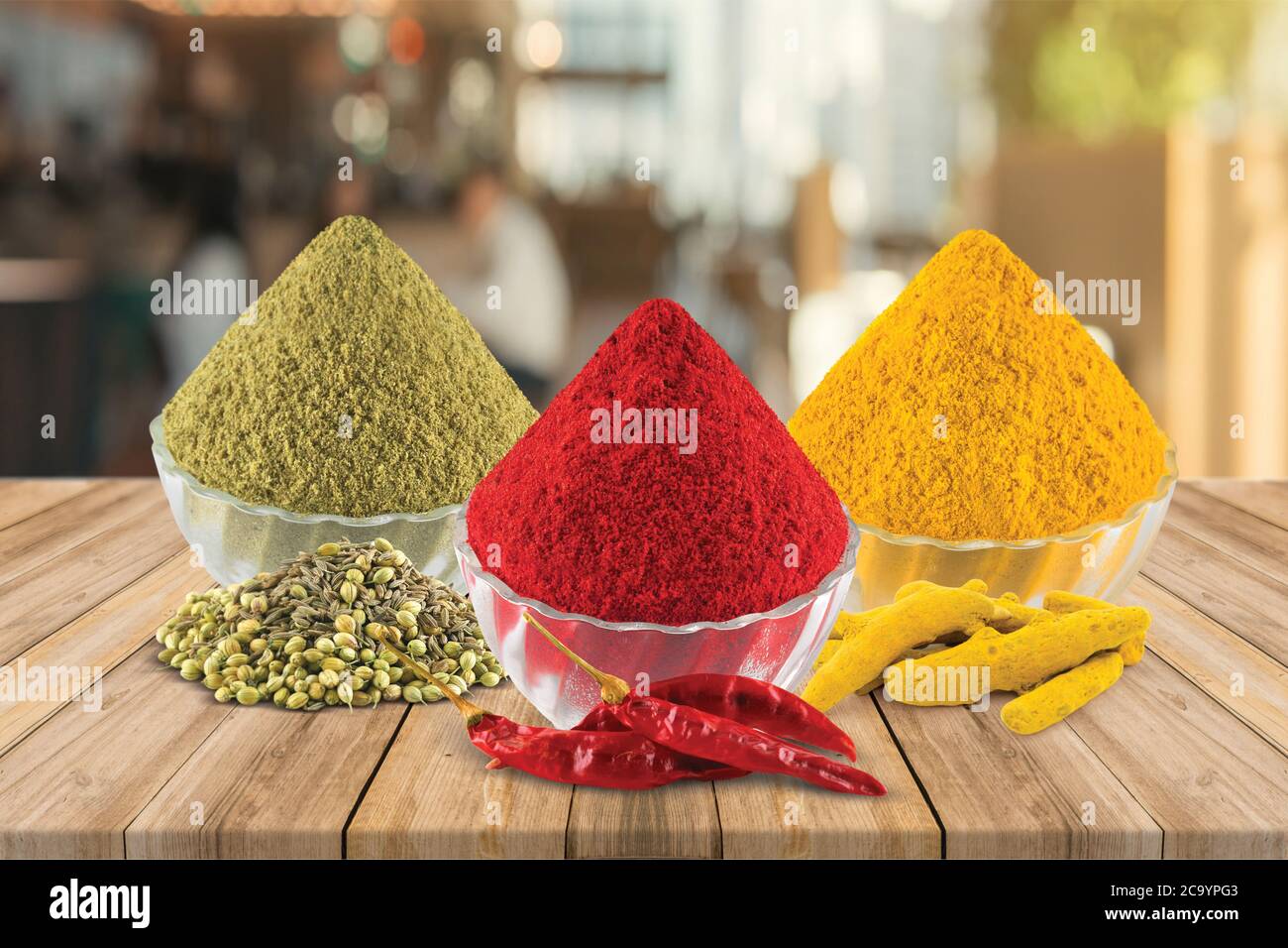 Turmeric, Chilly, Coriander, Powder Haldi, Marcha, Dhana, Coriander ...