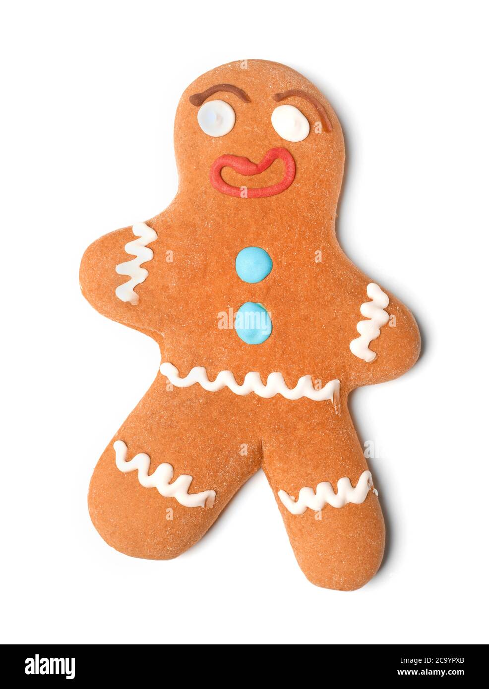 Gingerbread man isolated on white Stock Photo - Alamy