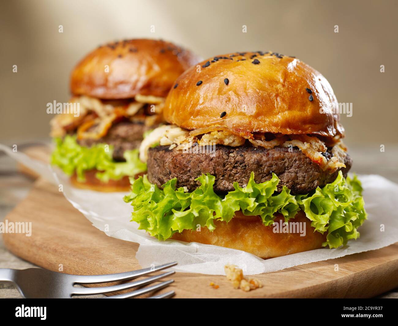 Gourmet delicious burgers Stock Photo - Alamy