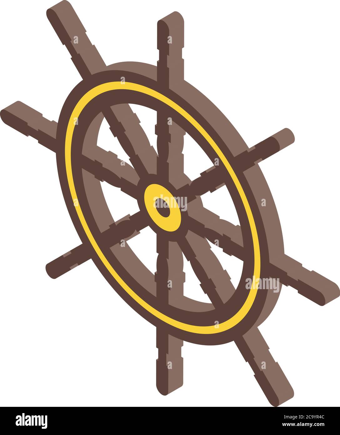 Sailor ship wheel icon, isometric style Stock Vector Image & Art - Alamy