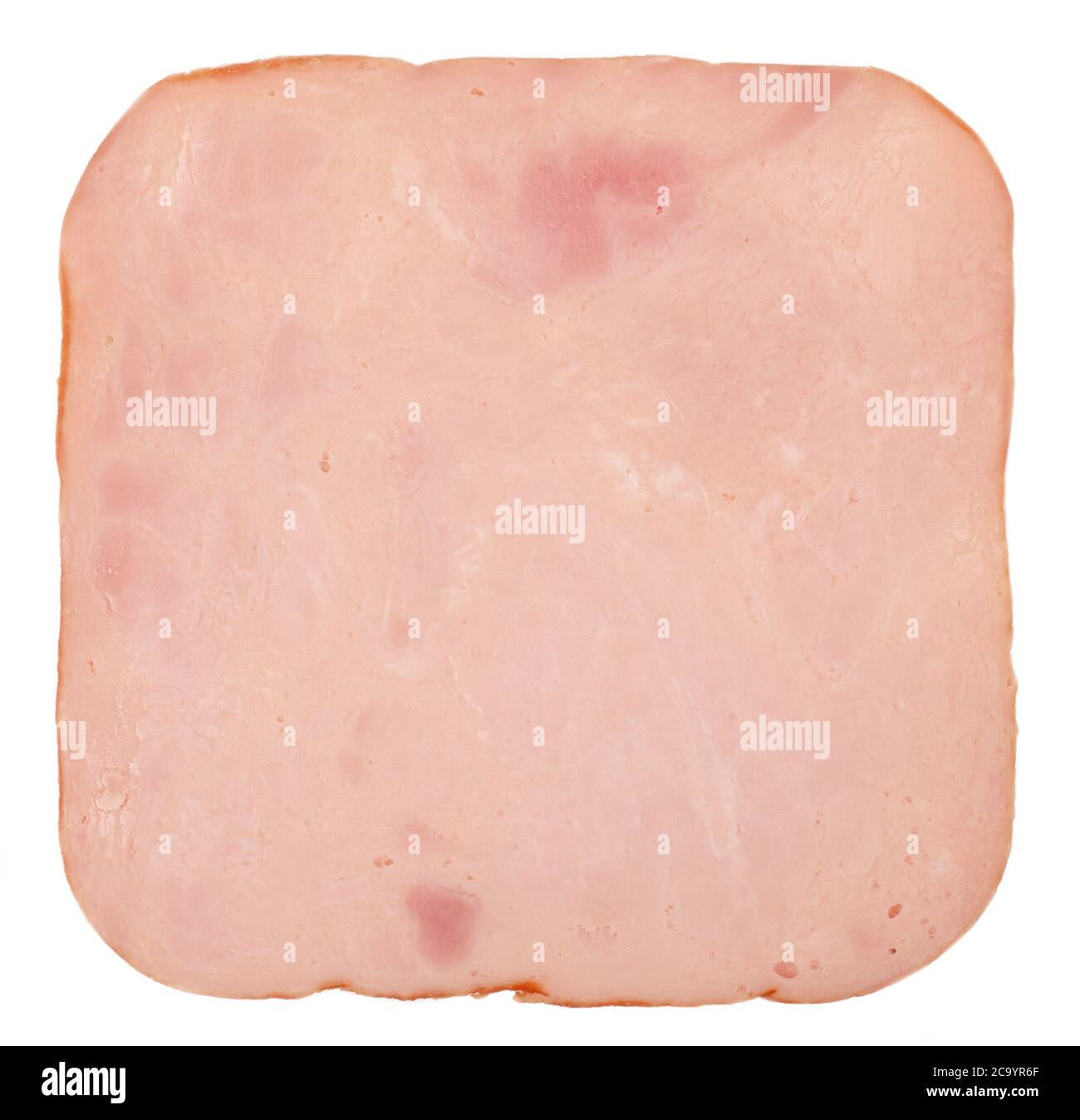 Ham slice isolated on white Stock Photo - Alamy
