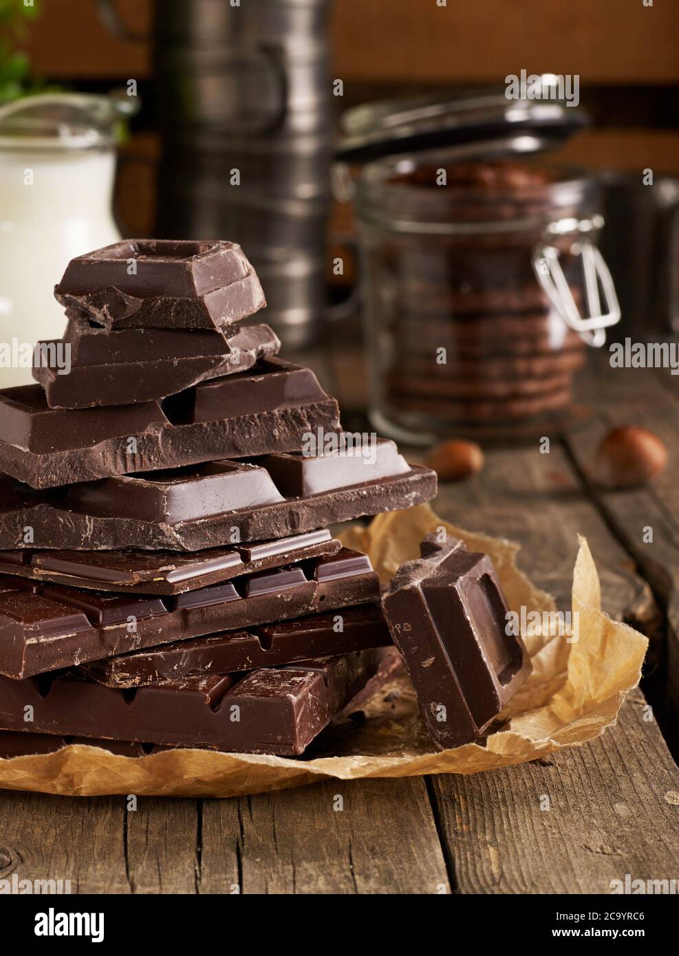 Cookie chocolate bar vertical hi-res stock photography and images - Alamy