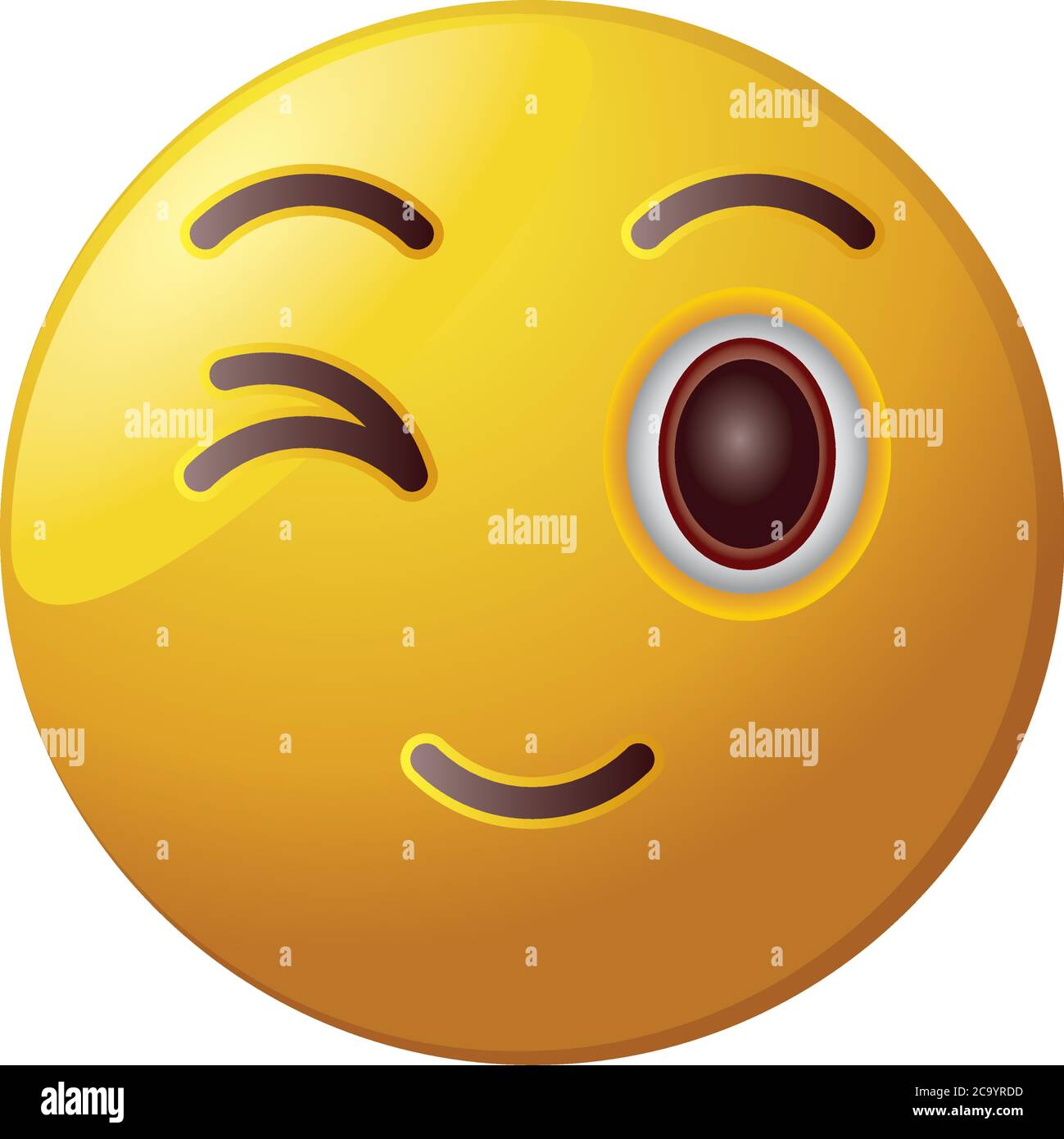 winking emoticon on white background vector illustration design Stock ...