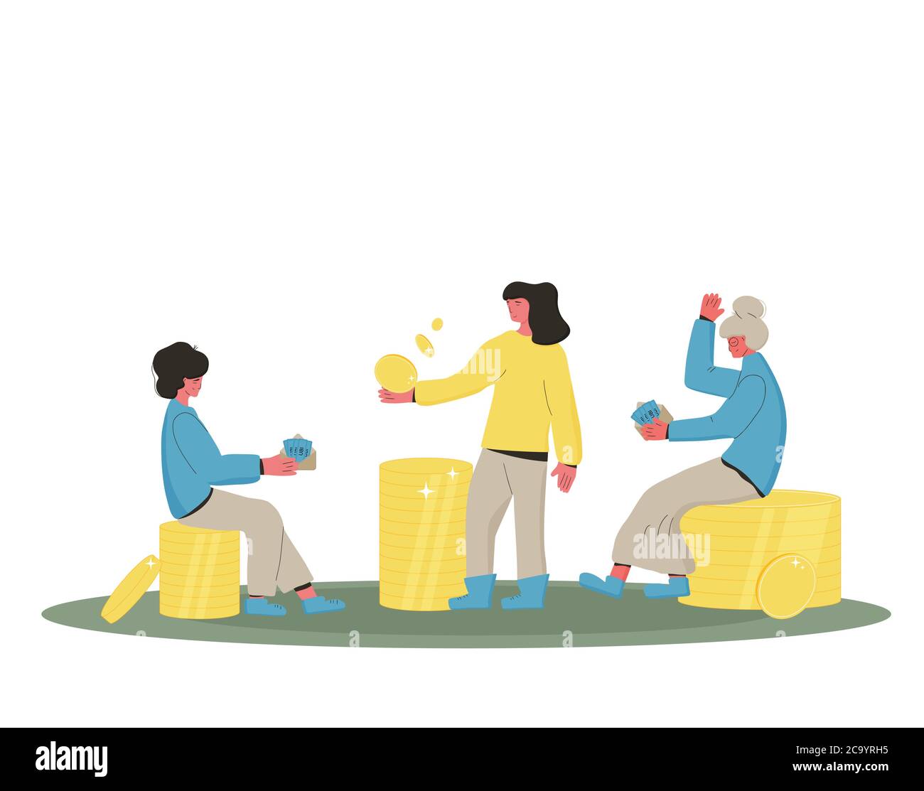 Universal basic income. Unconditional guarantee. Living stipend ...