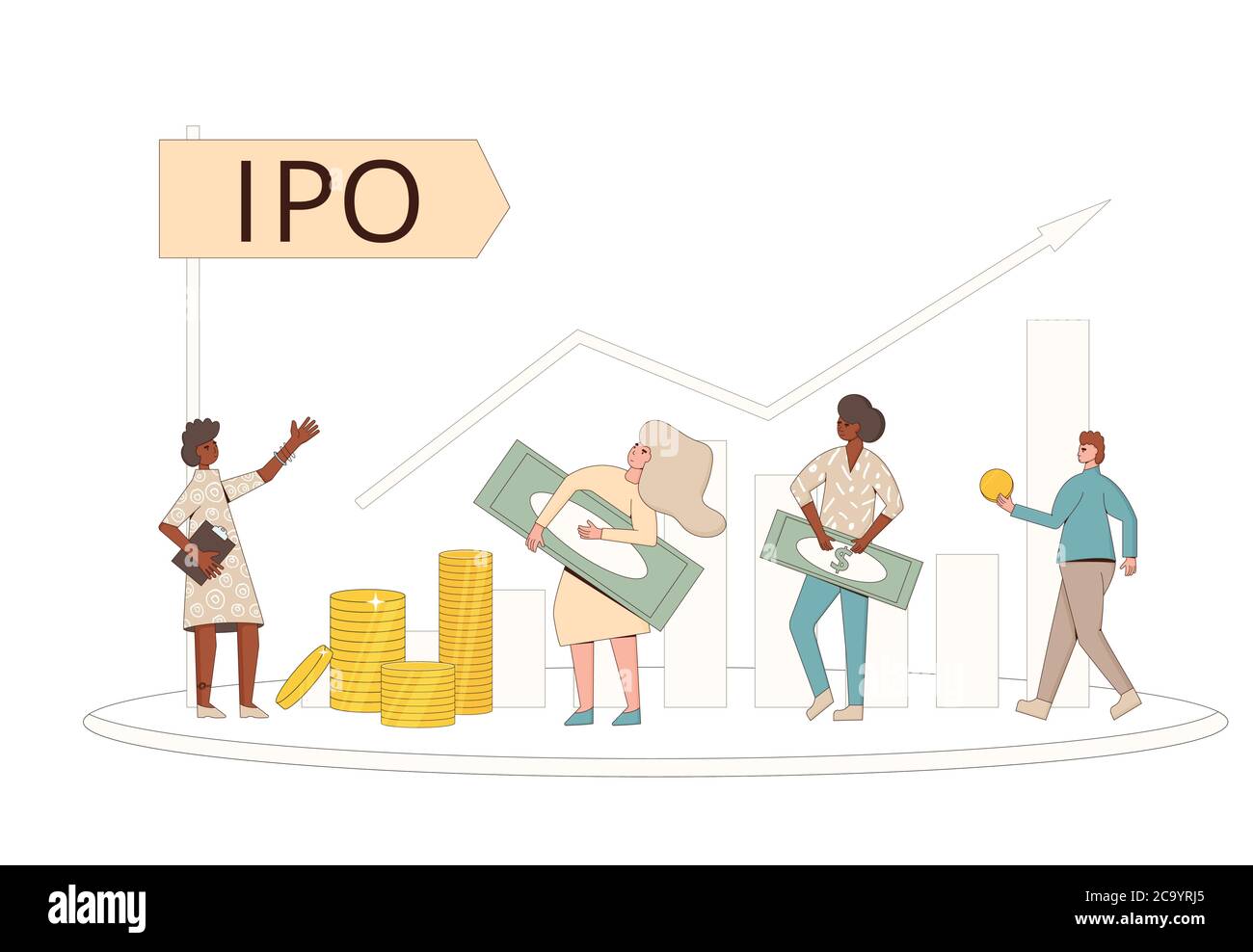 Initial public offering vector vectors hi-res stock photography and images - Alamy