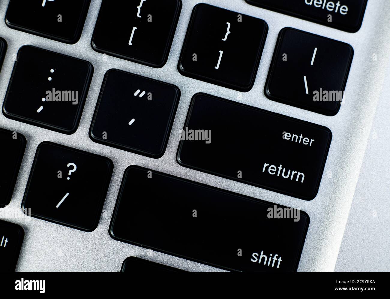 Laptop keyboard close-up Stock Photo - Alamy