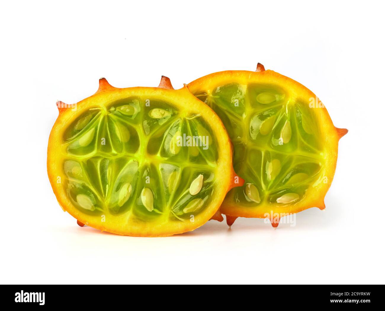 Kiwano fruit isolated on white Stock Photo - Alamy