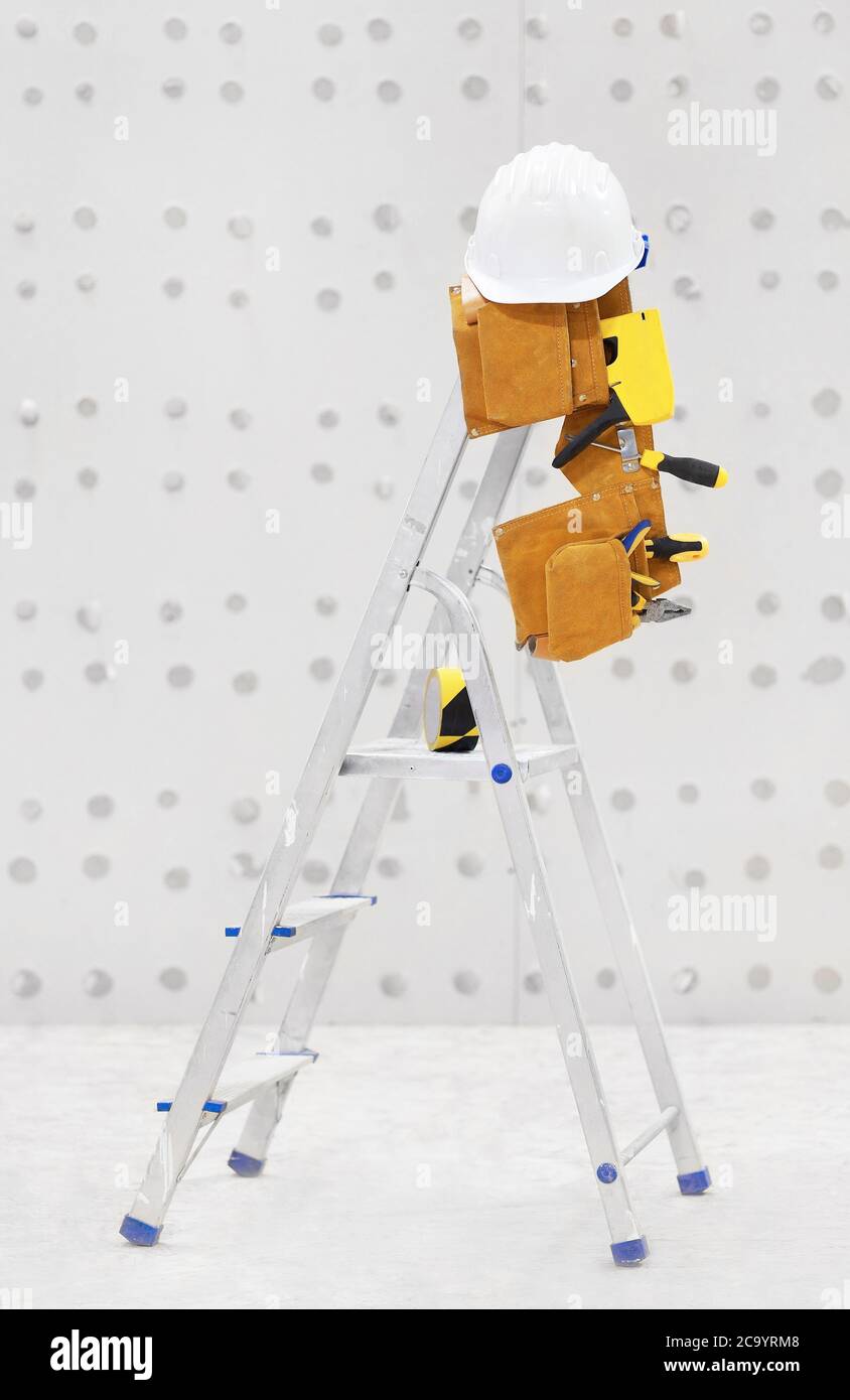Ladder and tools Stock Photo - Alamy
