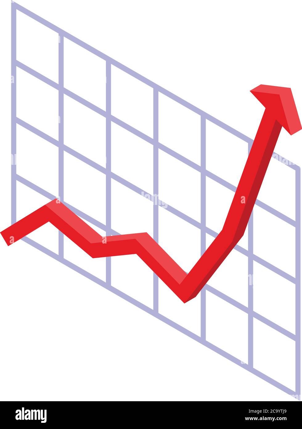 Graph chart breakthrough icon, isometric style Stock Vector Image & Art ...