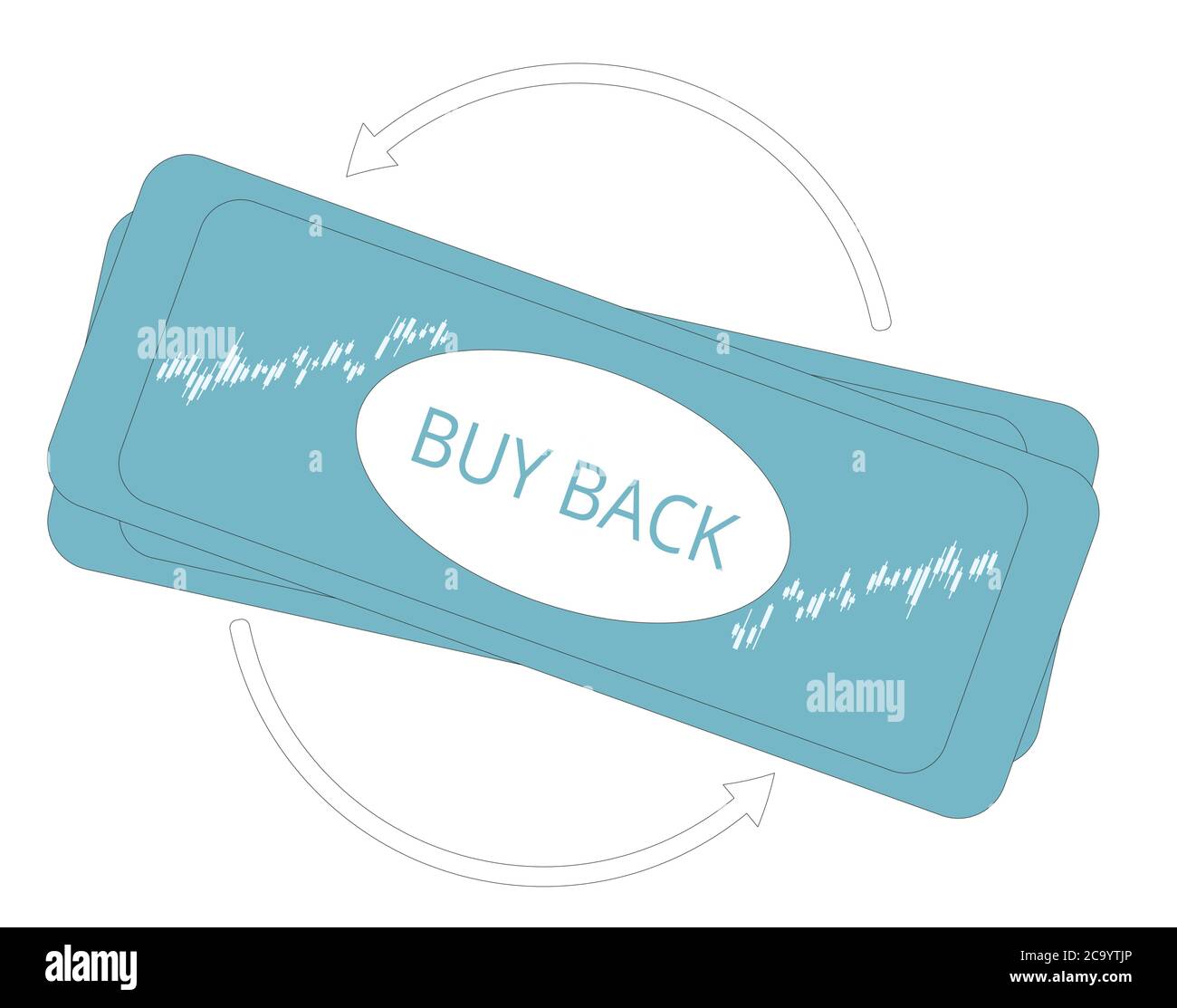 Buy back concept. Line art flat vector illustration Stock Vector Image ...