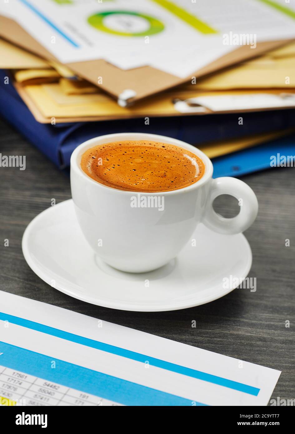 Coffee on desk Stock Photo - Alamy