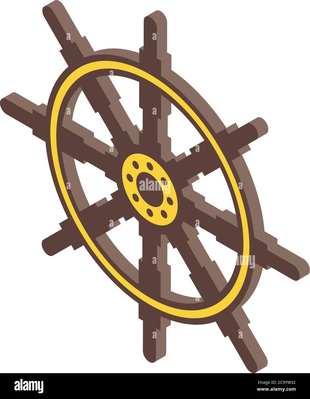 Navy ship wheel icon, isometric style Stock Vector Image & Art - Alamy