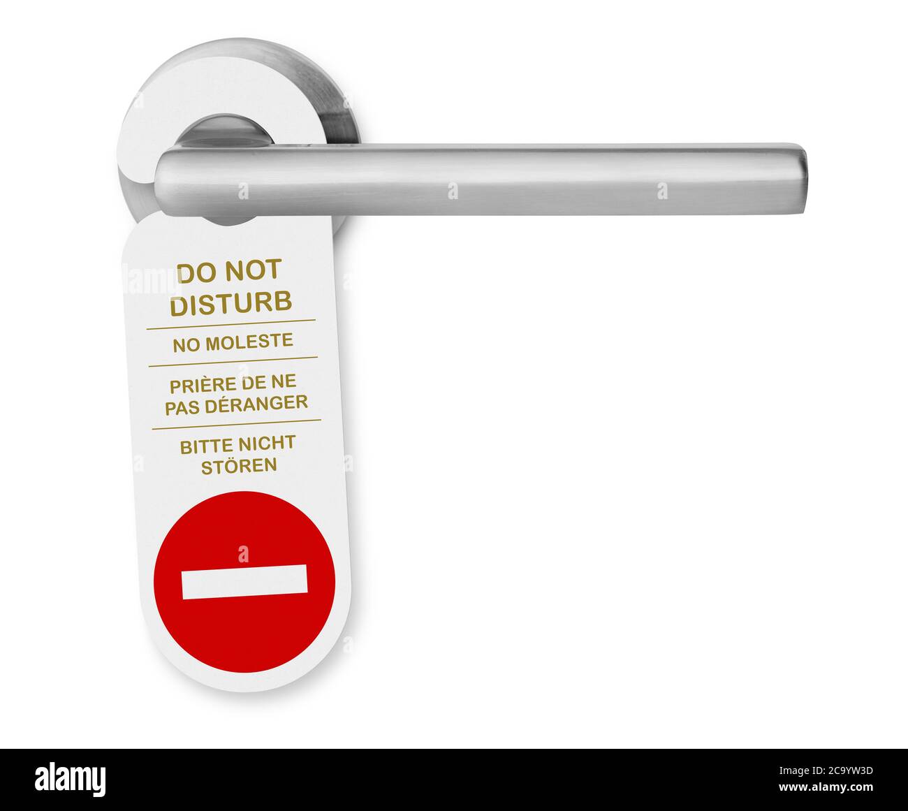 Do not disturb sign on door handle Stock Photo - Alamy