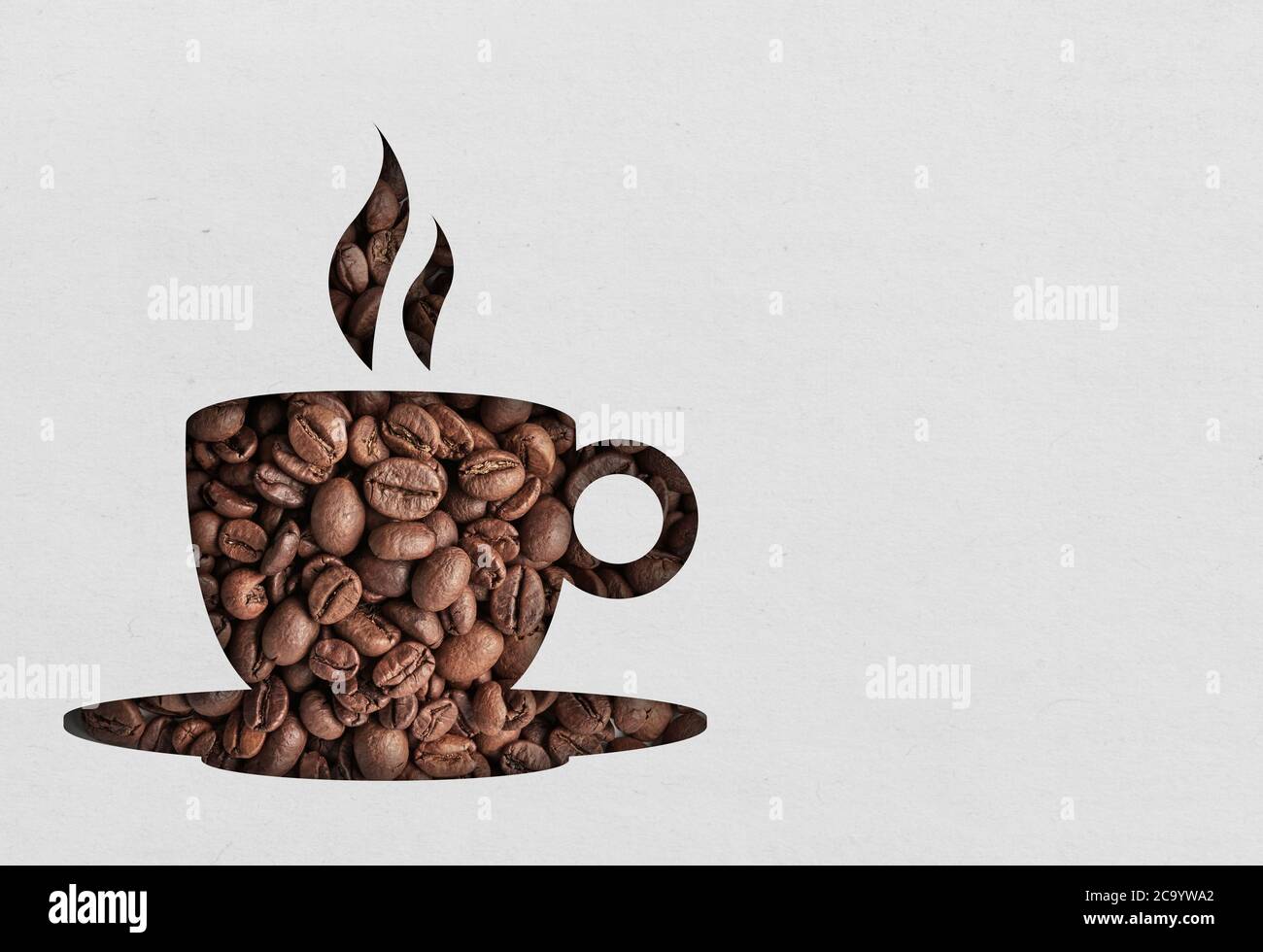 Fresh roasted coffee beans, copy space Stock Photo - Alamy